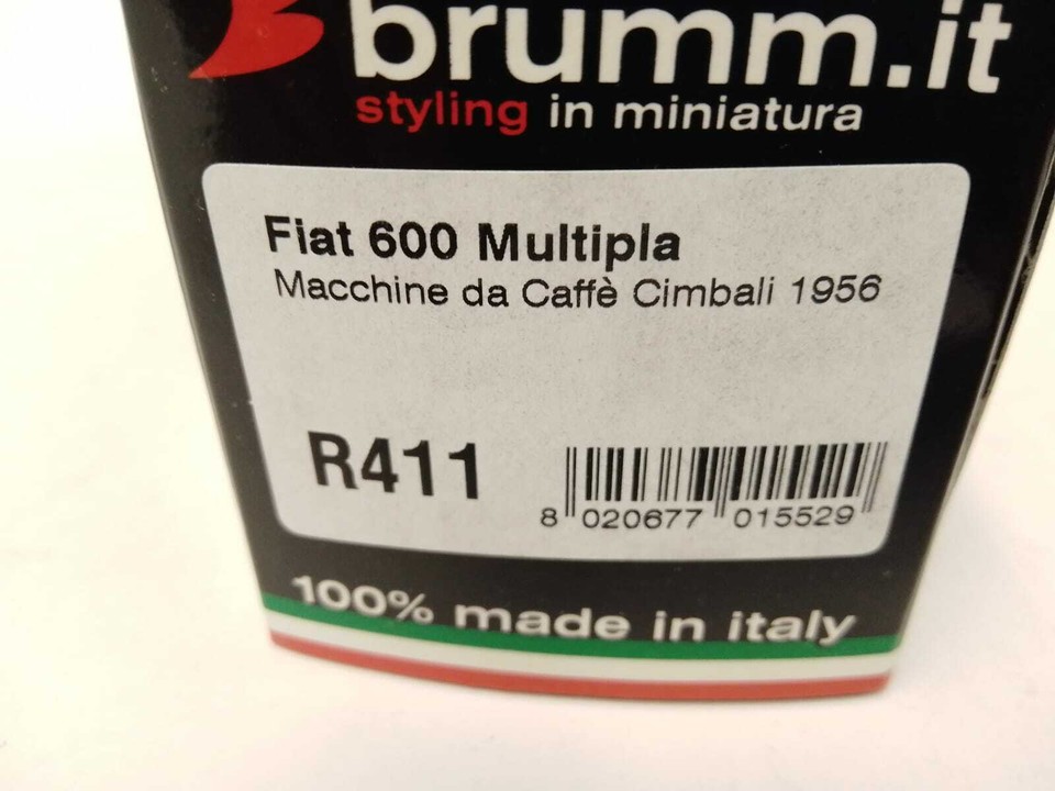Brumm Fiat 600 Multipla Coffee Machines CIMBALI 1956 1/43 R411 | eBay