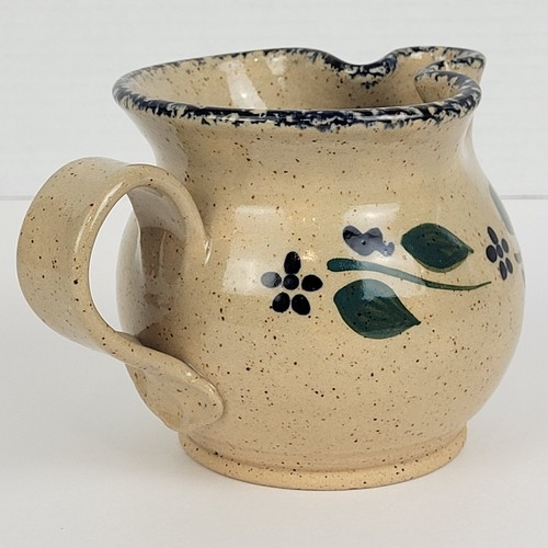 Vtg 1992~Three Rivers Pottery Ingrid Pattern~Creamer/Small Pitcher 3.5 ...