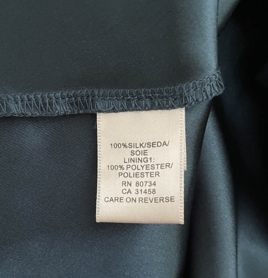 BCBG Max Azria Babydoll Silk Dress 8 Teal Bow Y2K Vintage Hoco Event ...