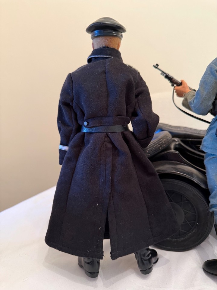 Vintage Action Man German Officer SS & stormtrooper x2, Motorcycle ...