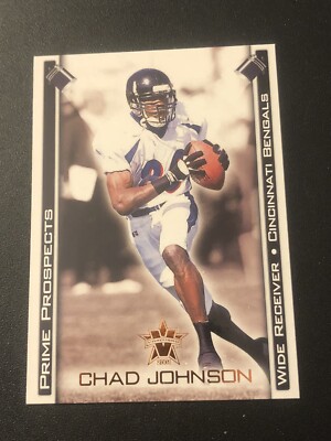 2001 Pacific Vanguard Prime Prospects Bronze Chad Johnson #7 Rookie RC ...