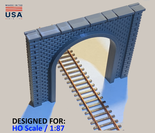 HO Scale Stone Single Train Tunnel Portal - H0 Model Railroad Scenery ...