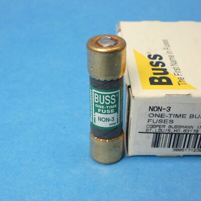 Bussmann NON-3 One-time Fuse Class K5&H 3 Amps 250 VAC/125 VDC | eBay