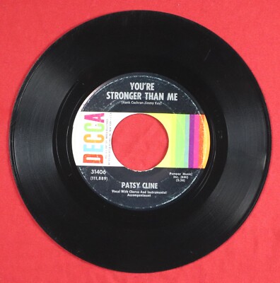 Patsy Cline - You're Stronger Than Me / So Wrong - 45 RPM - Decca 31406 ...