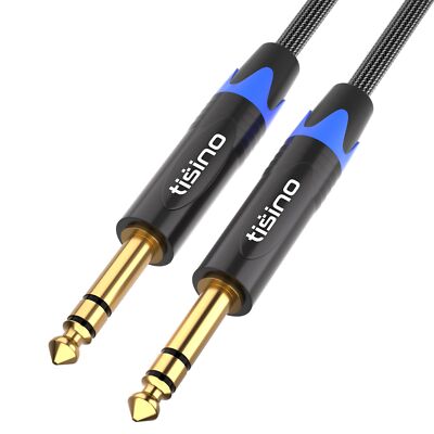 tisino 1/4 inch TRS Cable, Quarter inch 1/4 TRS to TRS Balanced Stereo ...