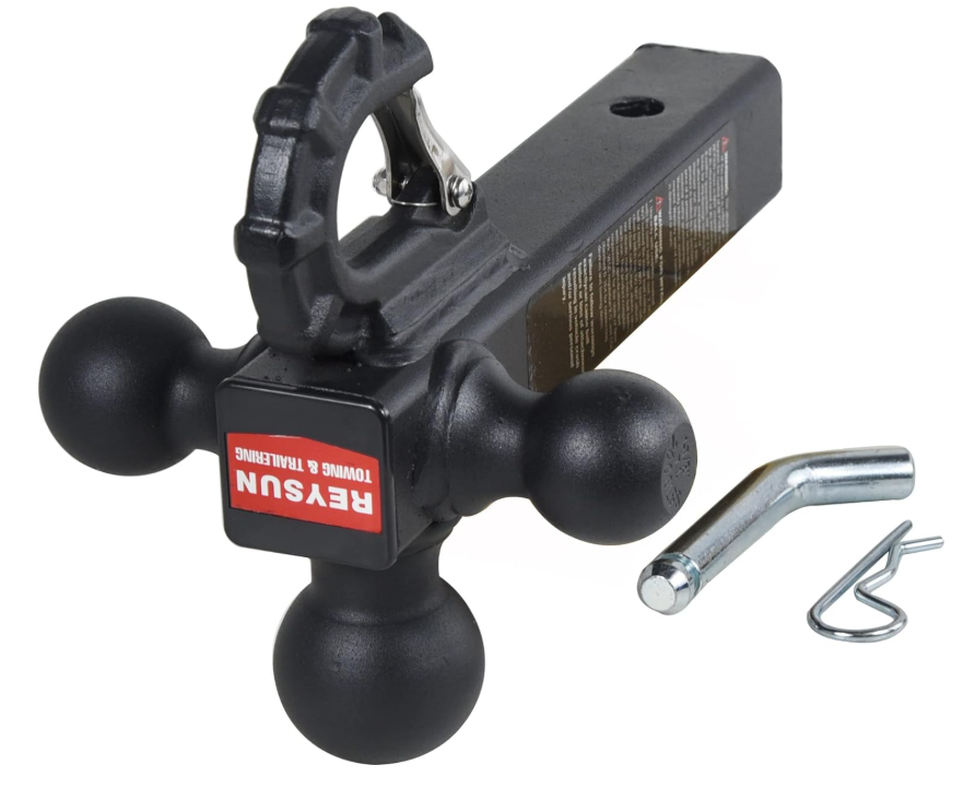 Patented Forged Trailer Hitch Tri-Ball Hitch with Hook: 3 Sizes in 1 ...