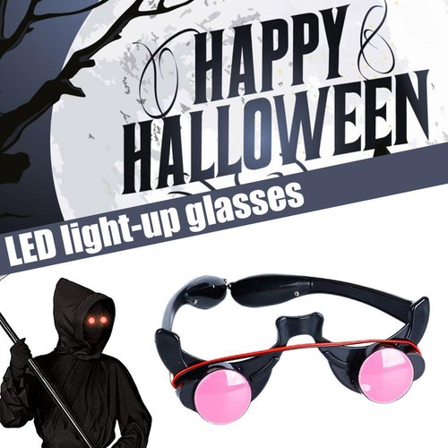 LED Luminous Glow Glasses Funny Red Eyes Halloween Cosplay New ...