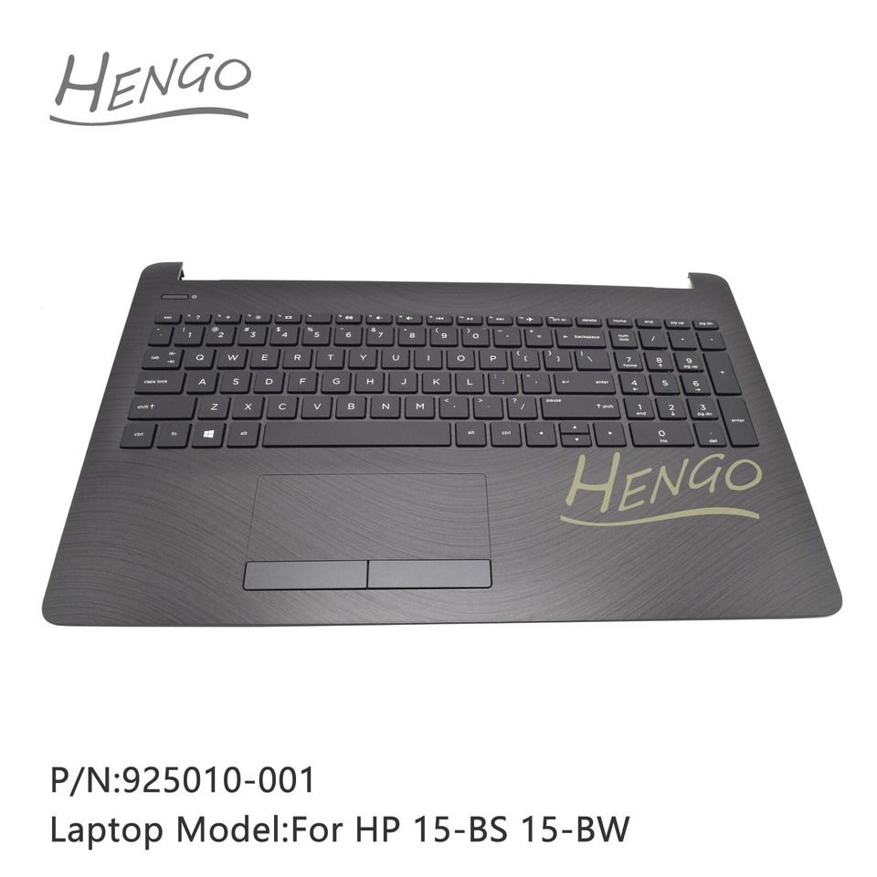 New 925010-001 For HP 15-BS 15-BW Upper Case Cover Palmrest US Keyboard ...