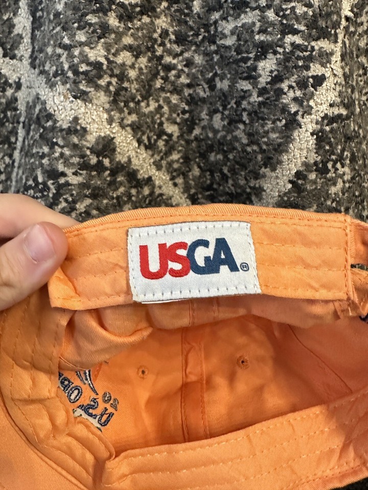 US Open Chambers Bay 2015 Golf Hat Cap Adjustable Strapback Orange USGA | eBay