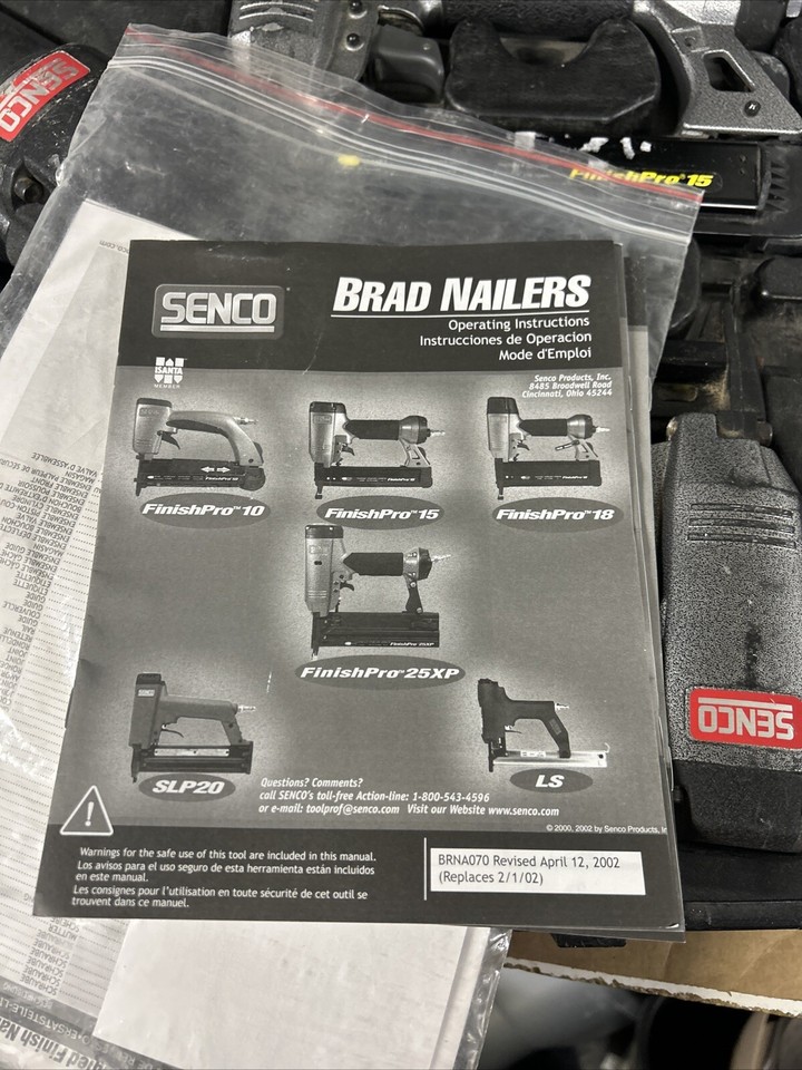 Senco Nailer Set Finish Pro 35 Finish Pro 15 and SLS15 Stapler & Case ...