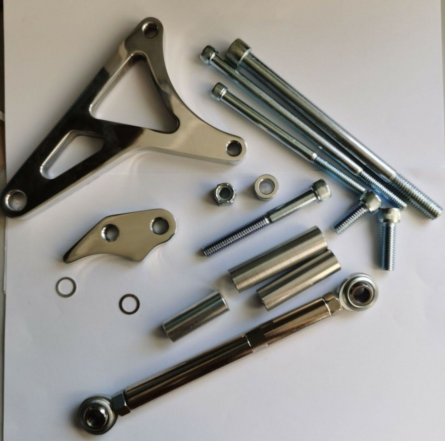 SBF Small Block Ford 289 302 Polished Aluminum Alternator Bracket Kit ...