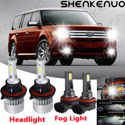 For Ford Flex 2009-2018 6000K LED Headlight Hi/Lo + Fog Light Combo 4x ...