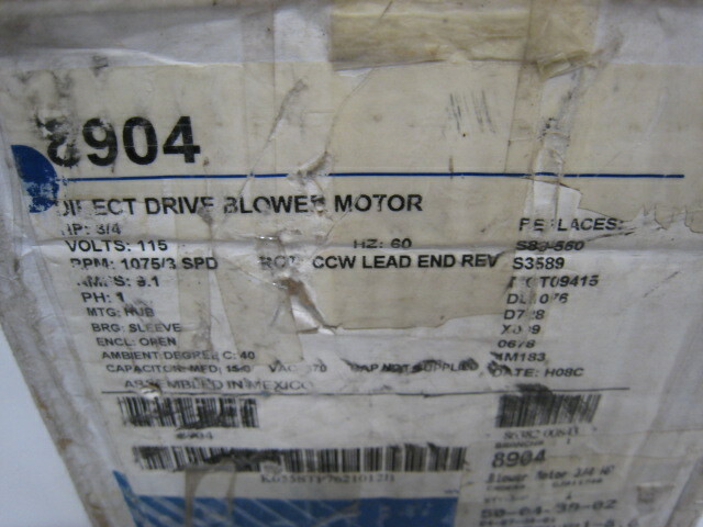 Emerson 8904 Direct Drive Blower Motor K55HXWPY 1412 AA16B | eBay
