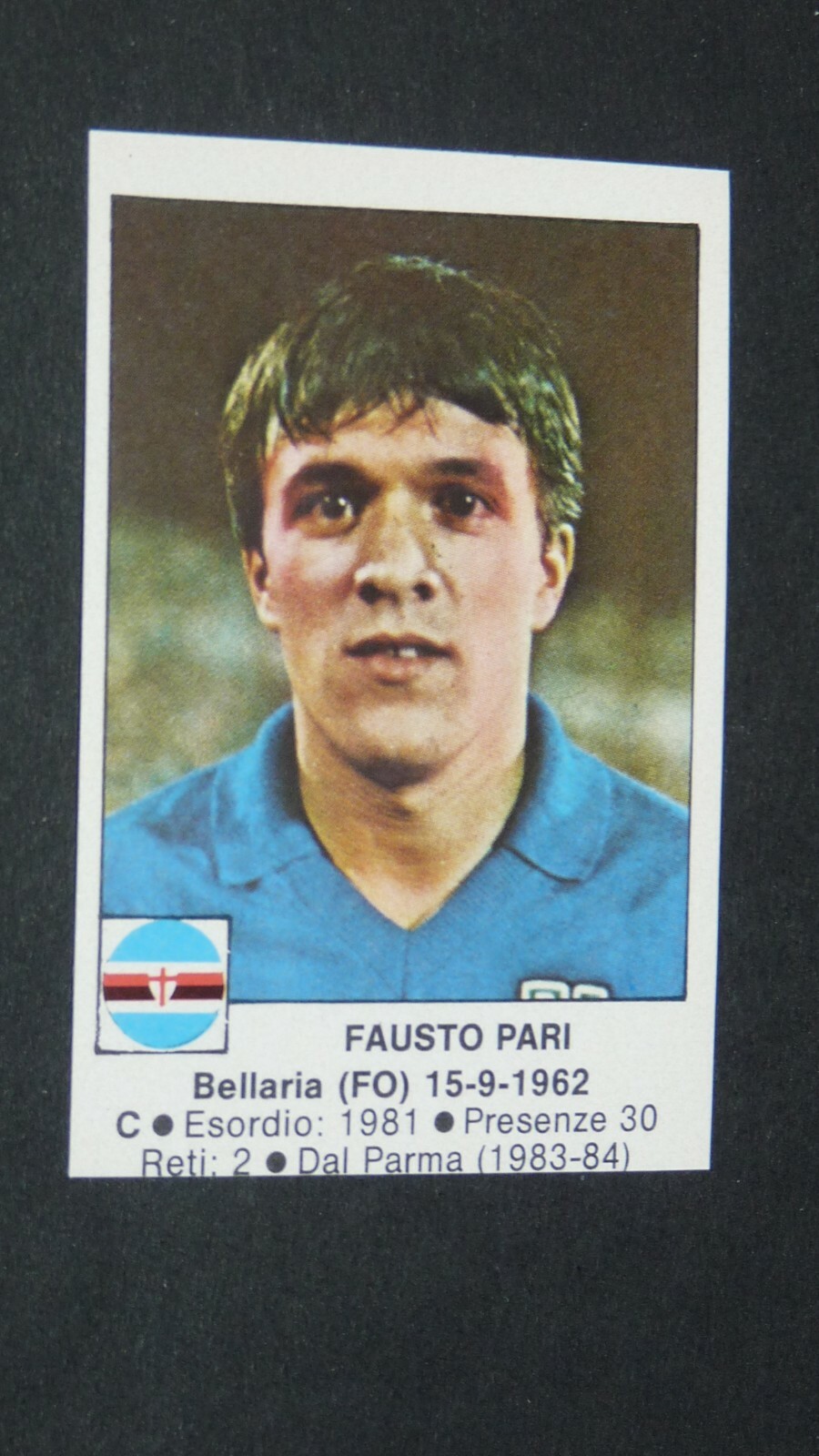 #188 FAUSTO PARI SAMPDORIA SAMP CALCIO FOOTBALL CALCIATORI 1984-1985 ...