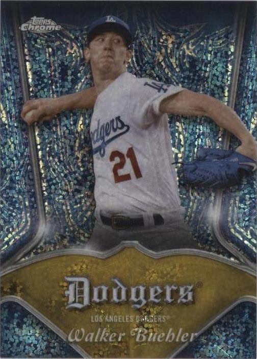 2022 Topps Chrome - Pinstriped Walker Buehler #P-25 Champagne Gold ...