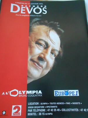 Clipping Coupure de Presse 1994 Raymond Devos à l'olympia | eBay