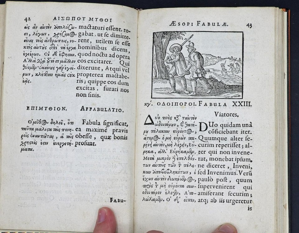 1649 Aesop's Fables by the Slave Aesop of Ancient Greece GORGEOUS WOODCUTS | eBay