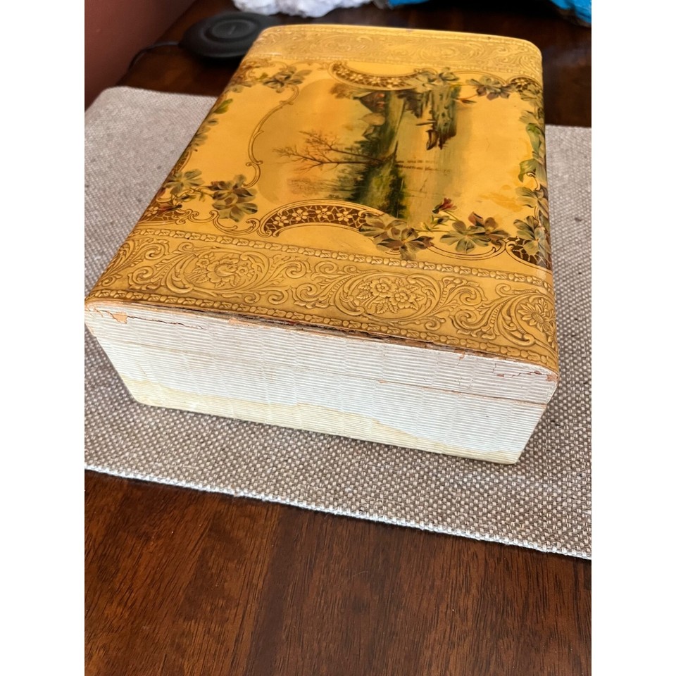 RARE *Antique Embossed Celluloid Post Card Box House, Lake | eBay