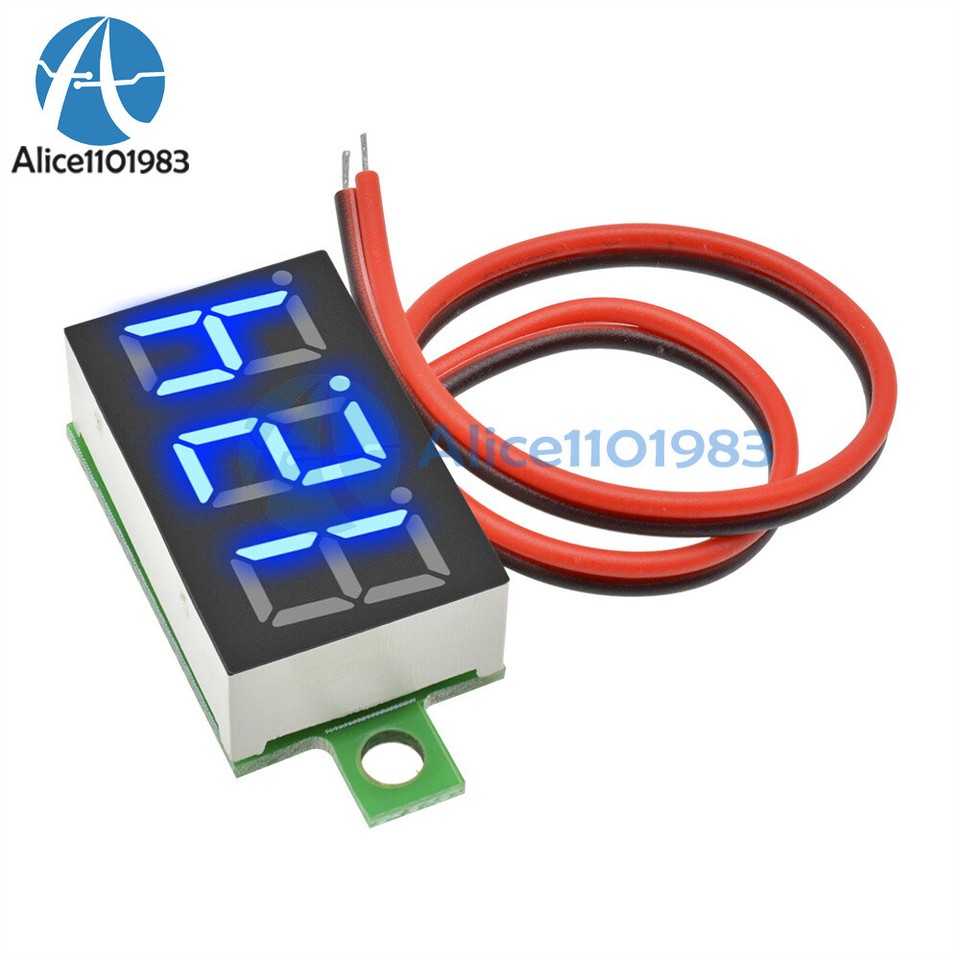 0.36 LED DC4.7-30V Blue Volt Voltage Meter Display Digital Voltmeter ...