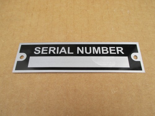 NEW BLANK SERIAL NUMBER PLATE DATA IDENTIFICATION ID TAG WITH MOUNTING ...