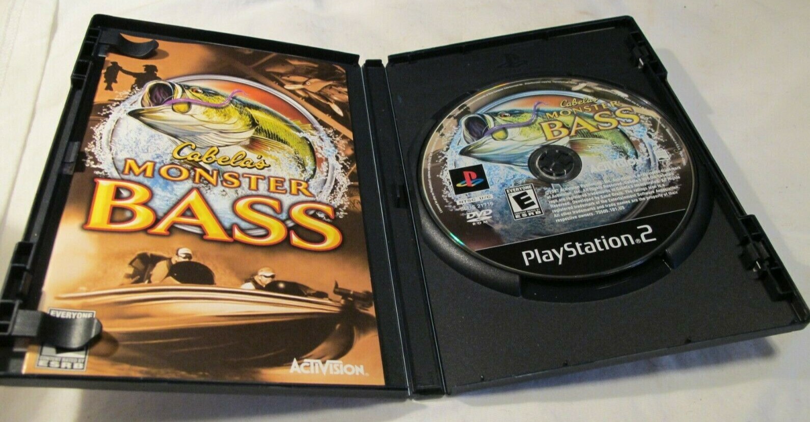 CABELAS MONSTER BASS Playstation 2 PS2 Video Game Fishing Used Preowned ...