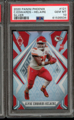 2020 Panini Phoenix #121 CLYDE EDWARDS-HELAIRE Silver Rookie PSA 10 GEM ...
