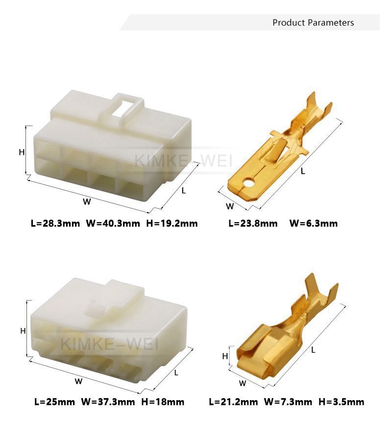 8 Pin/Way 6.3mm Electrical Multi Connector Plug Kit For Car Motorcycle ...