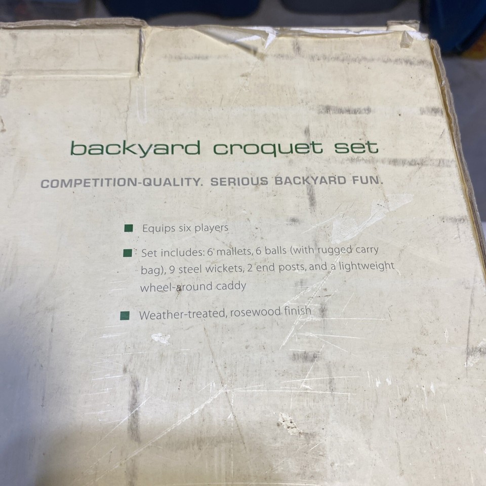 Vintage Brookstone Backyard Croquet Set New in Box | eBay
