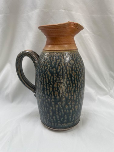 Royce Yoder Pottery Drink Pitcher Serving Stoneware Tan Ash Glaze ...