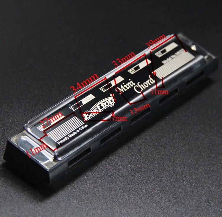 10Hole Mini Chord Harmonica Senior Professional Pocket Chord Harp Mouth ...