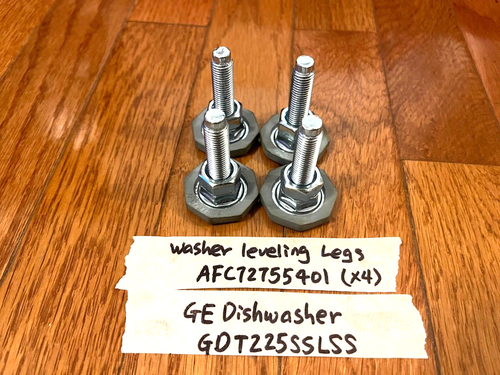 Qty 4 Washer Leveling Legs AFC72755401 for GE Dishwasher Model ...