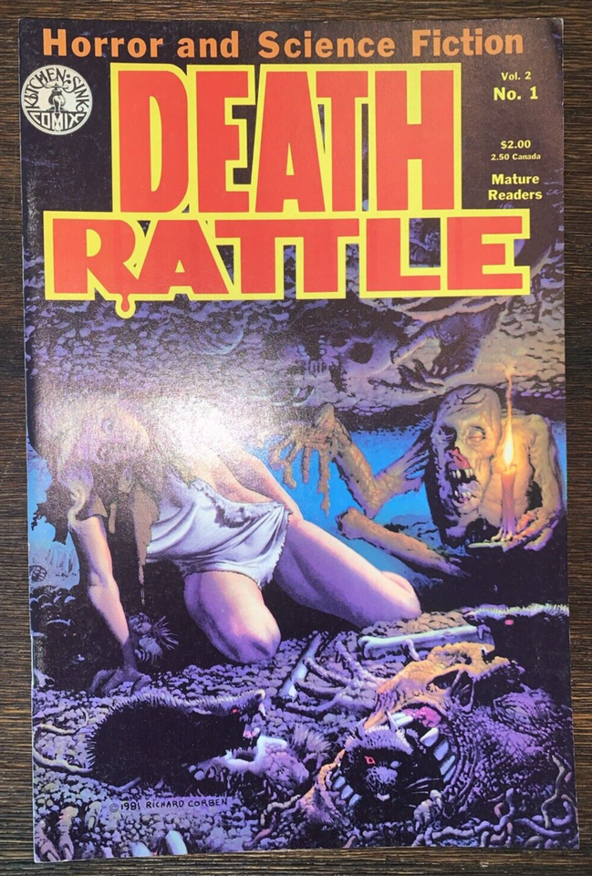 Death Rattle, Vol.2 #1 #2 1985, Horror, Kitchen Sink Press Mature Comic ...