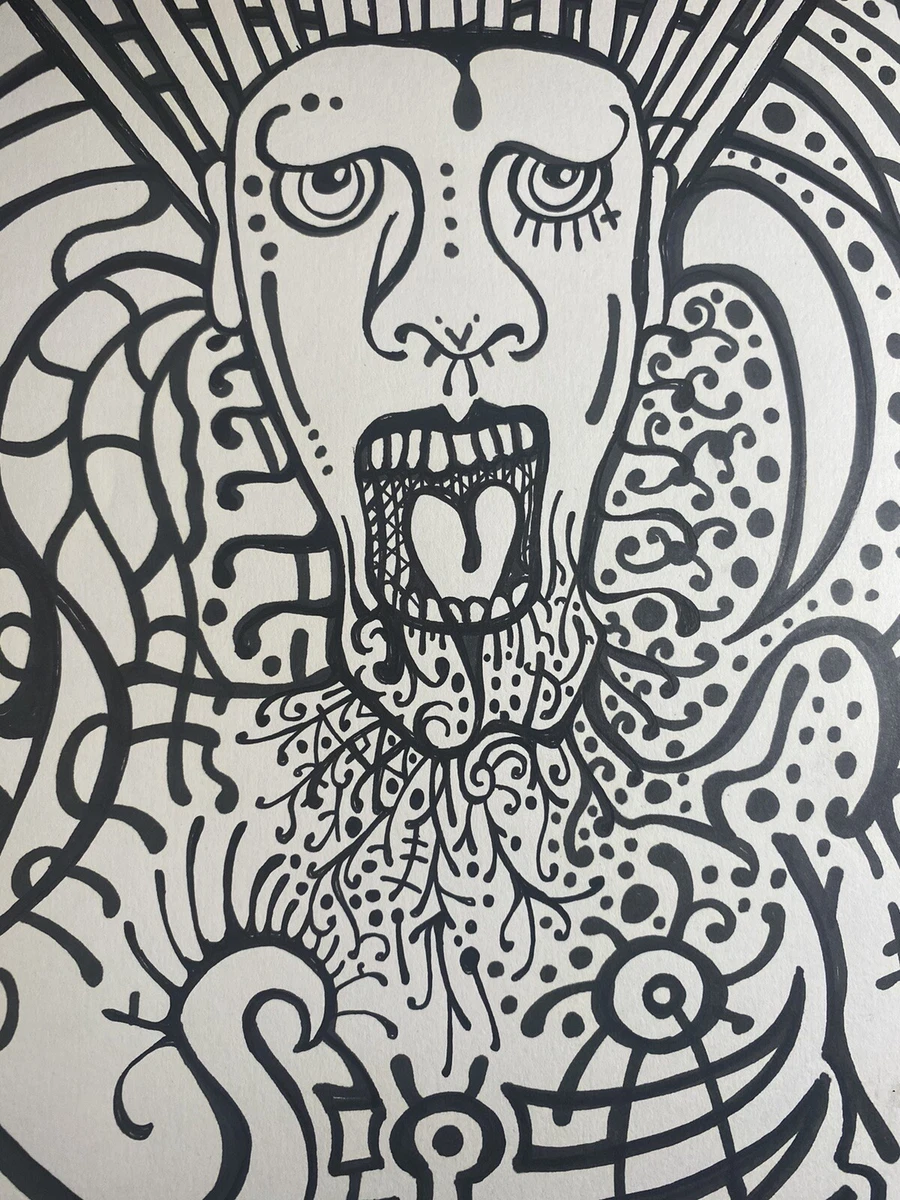 Trippy Art Drawings Faces