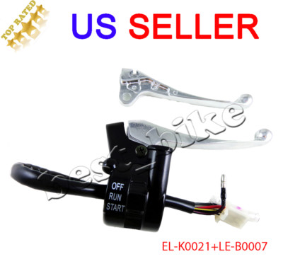 Throttle Housing Kill switch Brake Lever Assembly Yamaha Y-Zinger PW 50 ...