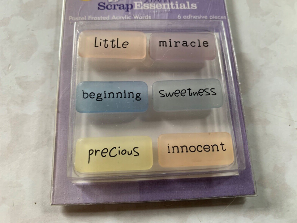 JOANN CRAFT ESSENTIALS ACRYLIC WORDS PHRASES MULTI-COLOR BABY WORDS | eBay