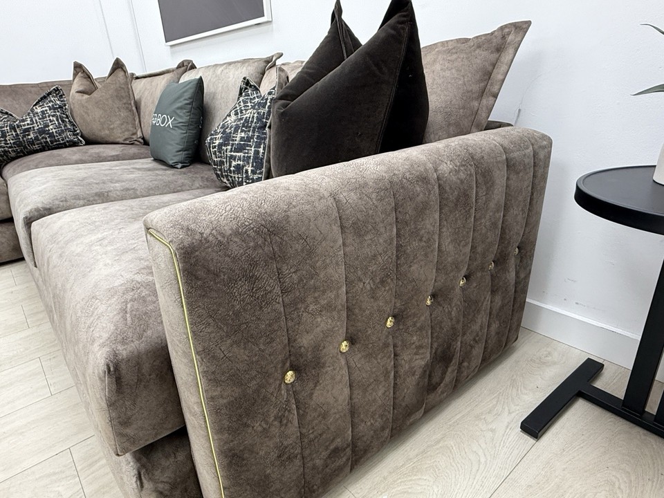 DFS Devine Corner Sofa In Chocolate - Delivery Available | eBay UK