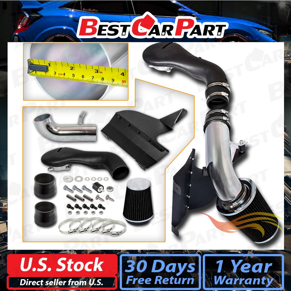 BCP BLACK 96-04 S-10/Blazer/Jimmy/Sonoma 4.3L V6 Cold Air Intake +Heat ...