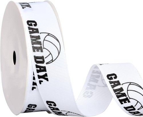 Volleyball Ribbon, 7/8 Inch Grosgrain Sports Ribbon for Crafts Hair ...