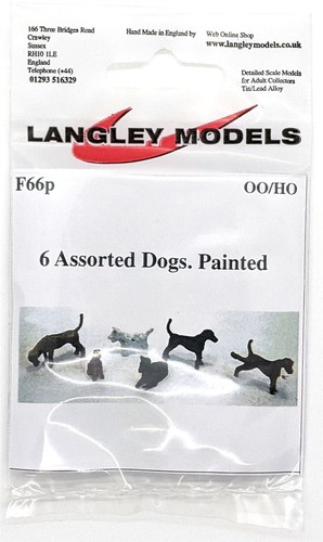 Painted 6 Assorted Dogs OO scale Langley F66p | eBay