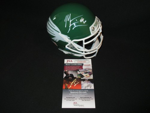 MASON FINE SIGNED UNT NORTH TEXAS MEAN GREEN MINI HELMET JSA COA RARE ...