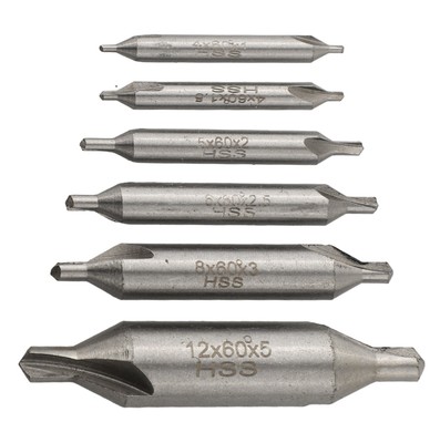 High Speed Steel 60 Degree Countersinks Angle Bit Set 6pcs Center ...