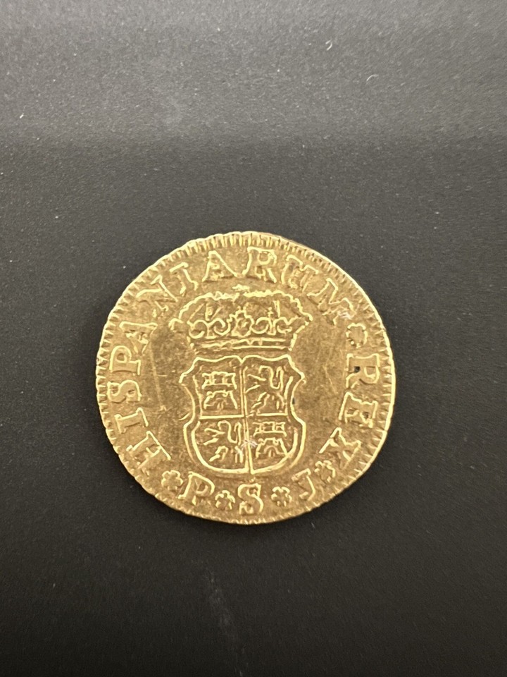 1756 J B MEXICO 1/2 ESCUDO GOLD COIN!! | eBay