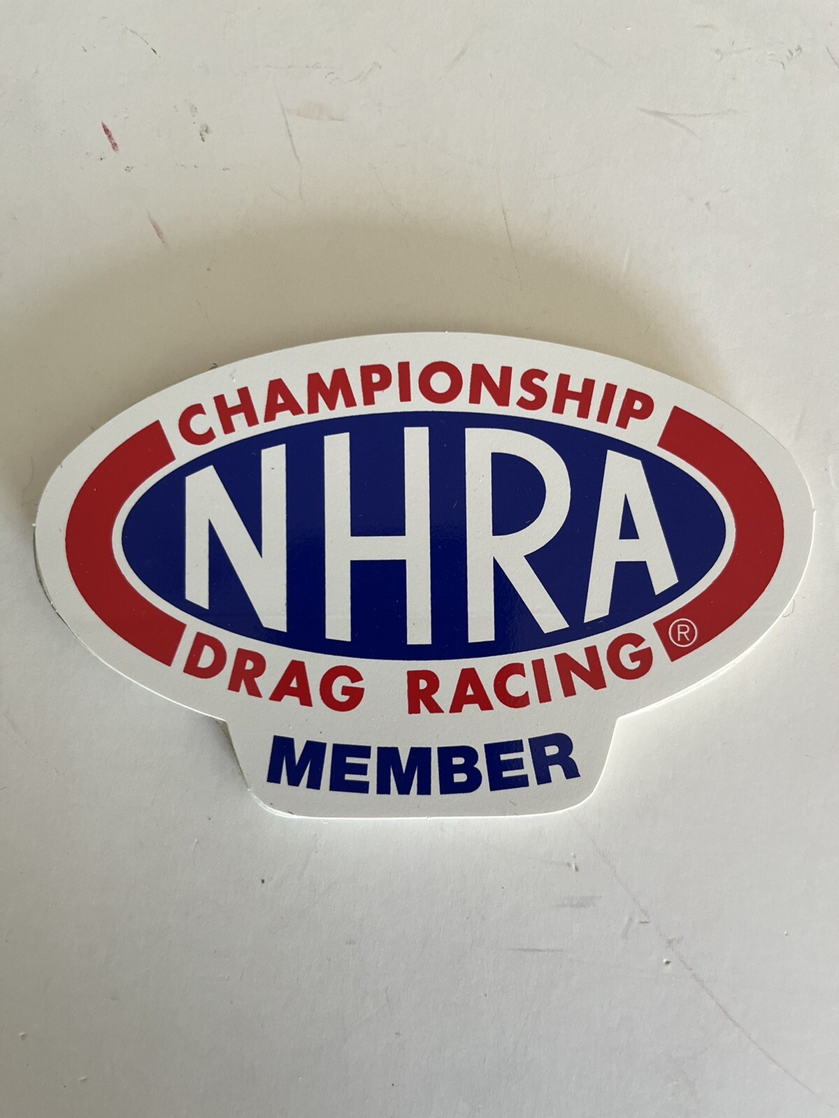 Original Vintage NOS NHRA Championship Drag Racing Member Sticker ~5x2 ...