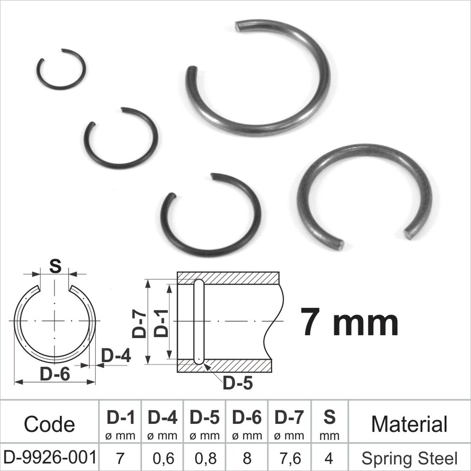 Retaining Rings Round Wire Circlip for Bores Snap Ring DIN 7993 B ...