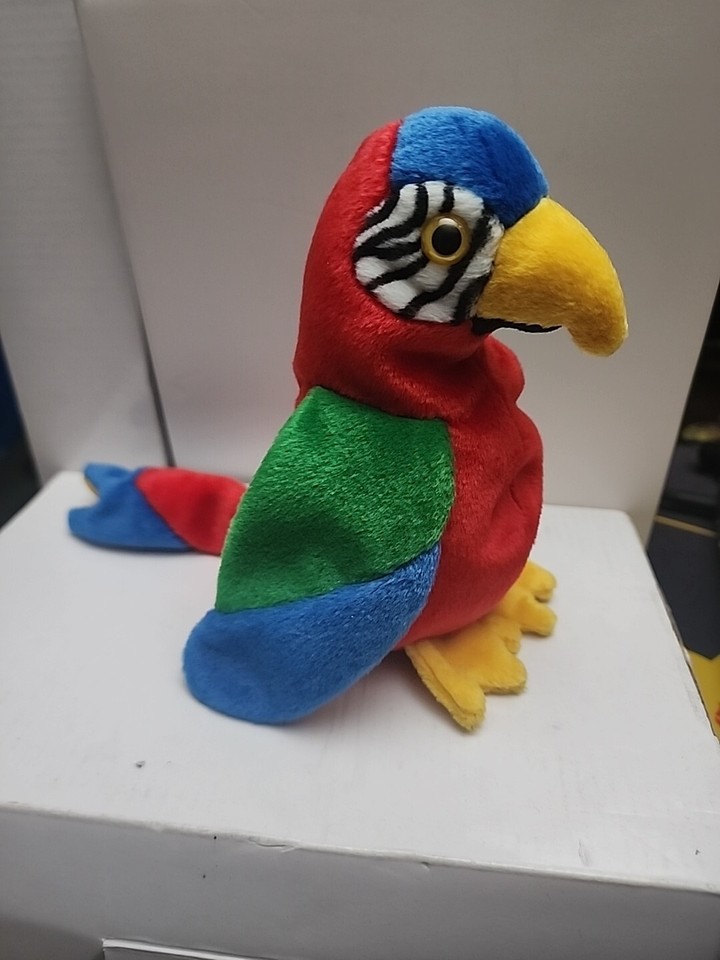 Ty 4197 Beanie Baby Jabber The Parrot Tropical Bird *Date Error ...