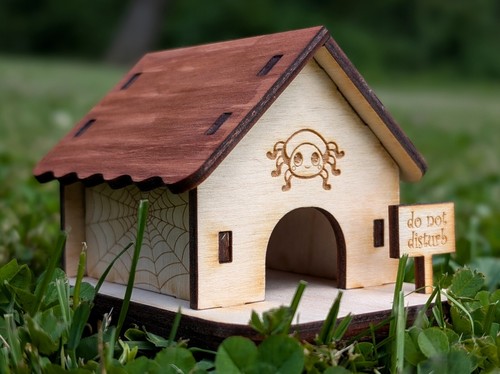 Jumping Spider House Supplies Small Pet Hide Home Cage Decor Wood ...