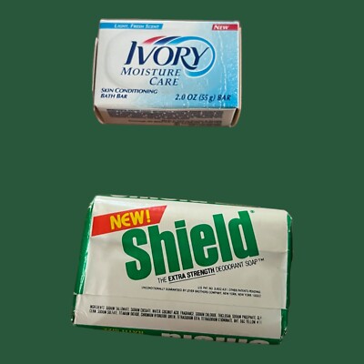NOS Lot Of 2 Bar Soap Vintage Ivory Shield Bars In Packages Moisture ...