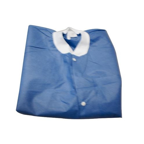 ValuMax 3660CBL Extra-Safe Knee Length Lab Coats Ceil Blue Large 10/Pk ...