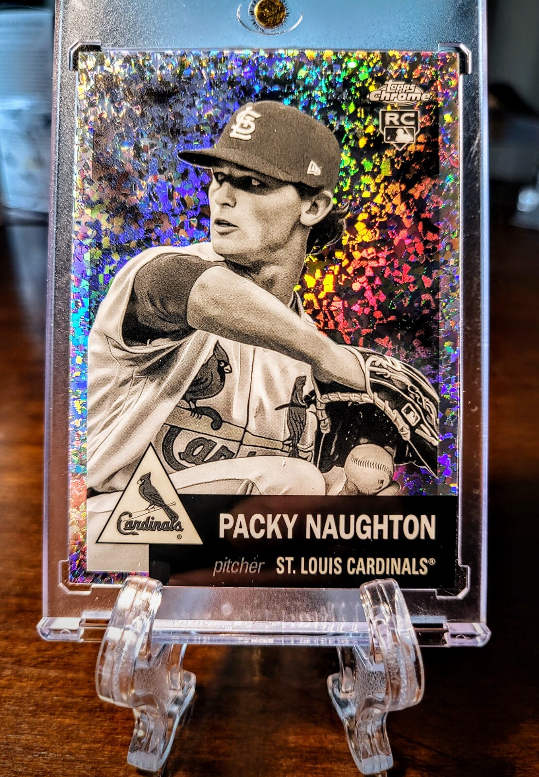 Packy Naughton 2022 Topps Chrome Platinum BLACK & WHITE MINI DIAMOND RC ...