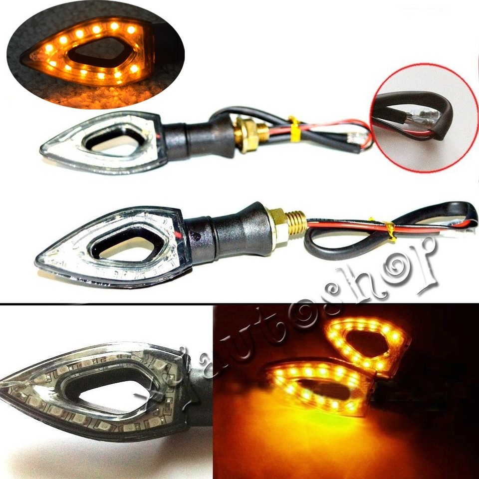 2x Motorcycle 12 LED Turn Signals Indicator light for Aprilia Tuono V4 ...